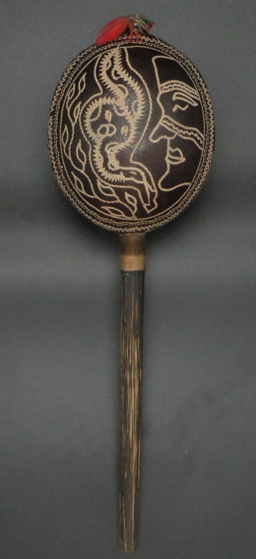 Shipibo Ceremonial Rattle Shaman Snake and Ayahuasca Vine Designs ...