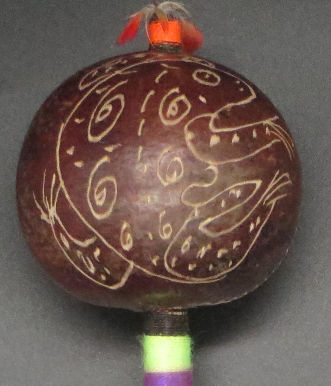 Shipibo Ceremonial Rattle Frog and Snake Designs Handcrafted in Amazon ...