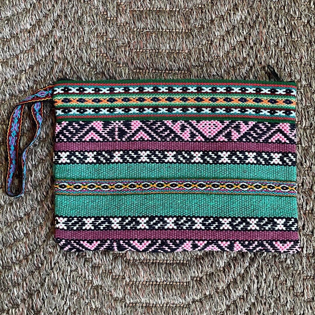 Various Designs Peruvian Wool Clutch Purse Hand Bag Zippered Pouch Loom ...