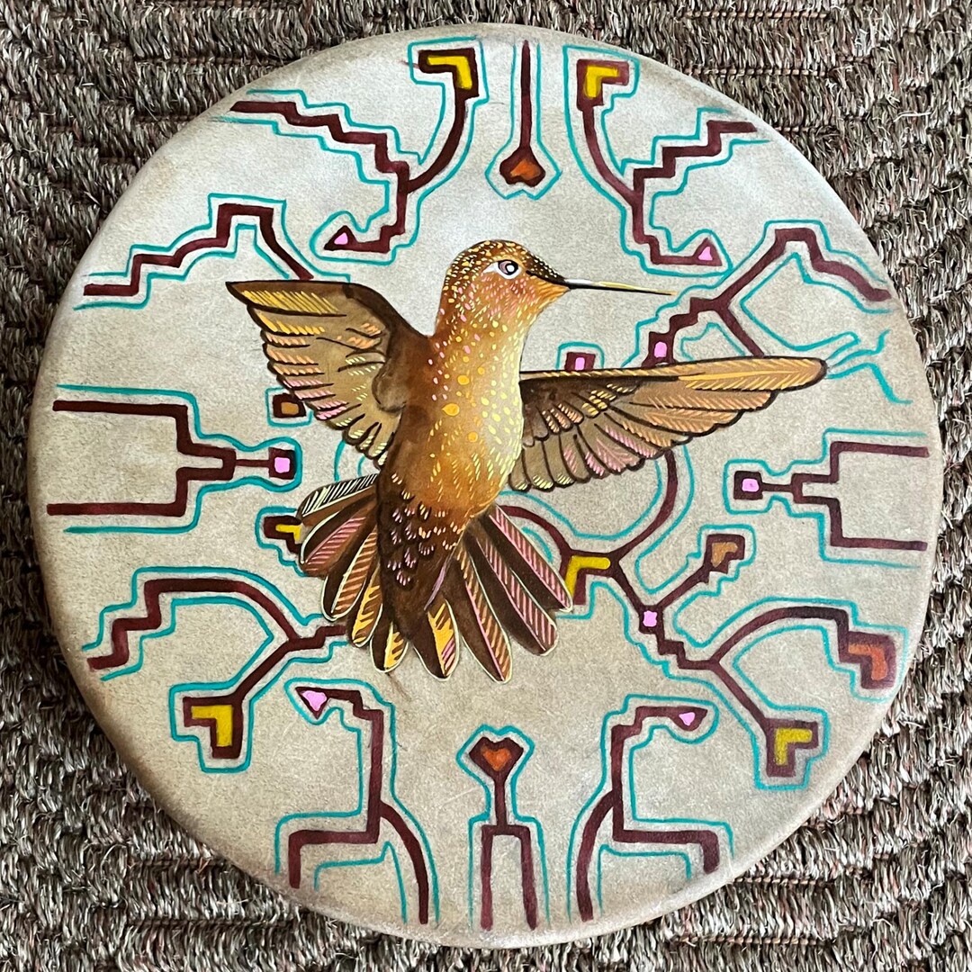 Shaman Drum Hand Made and Hand Painted Hummingbird Made in Sacred ...