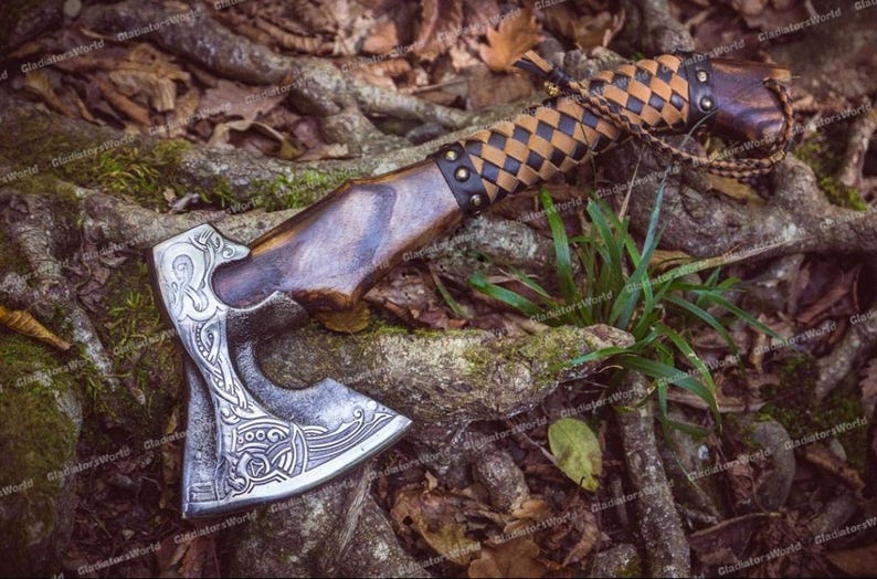 Christmas Gift | Custom Hand-forged Viking Axe – Decorative Norse ...
