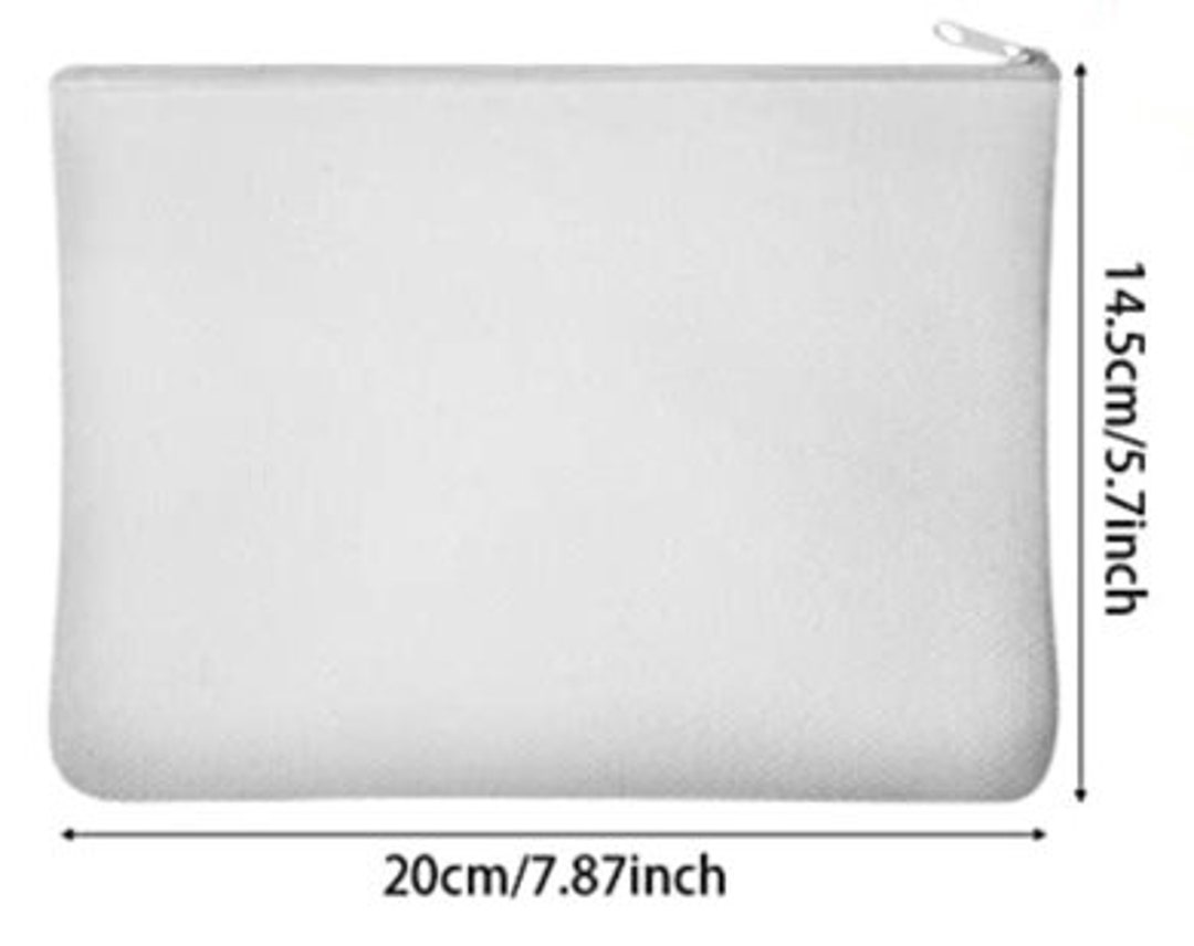 5 PACK- White Sublimation, Tie Dye CANVAS Pouch With Zipper- Pencil ...