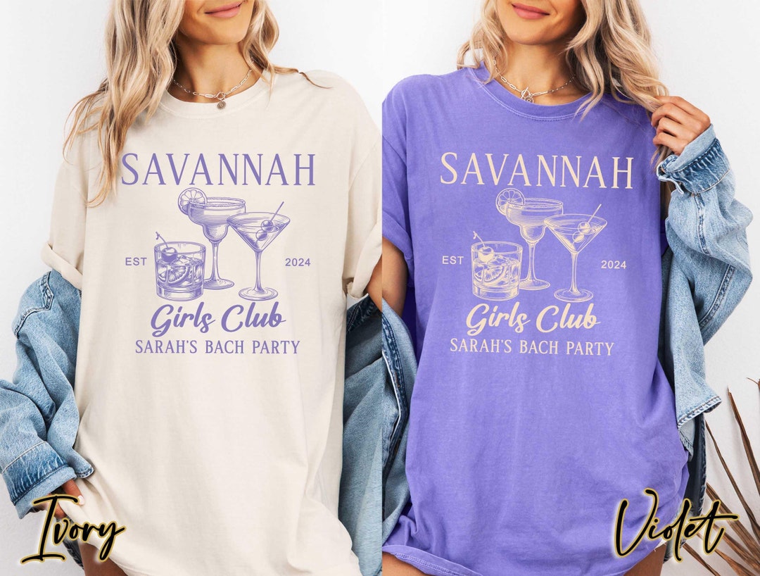 Custom Name Girls Club Shirt,custom Bachelorette Party Shirt,comfort ...
