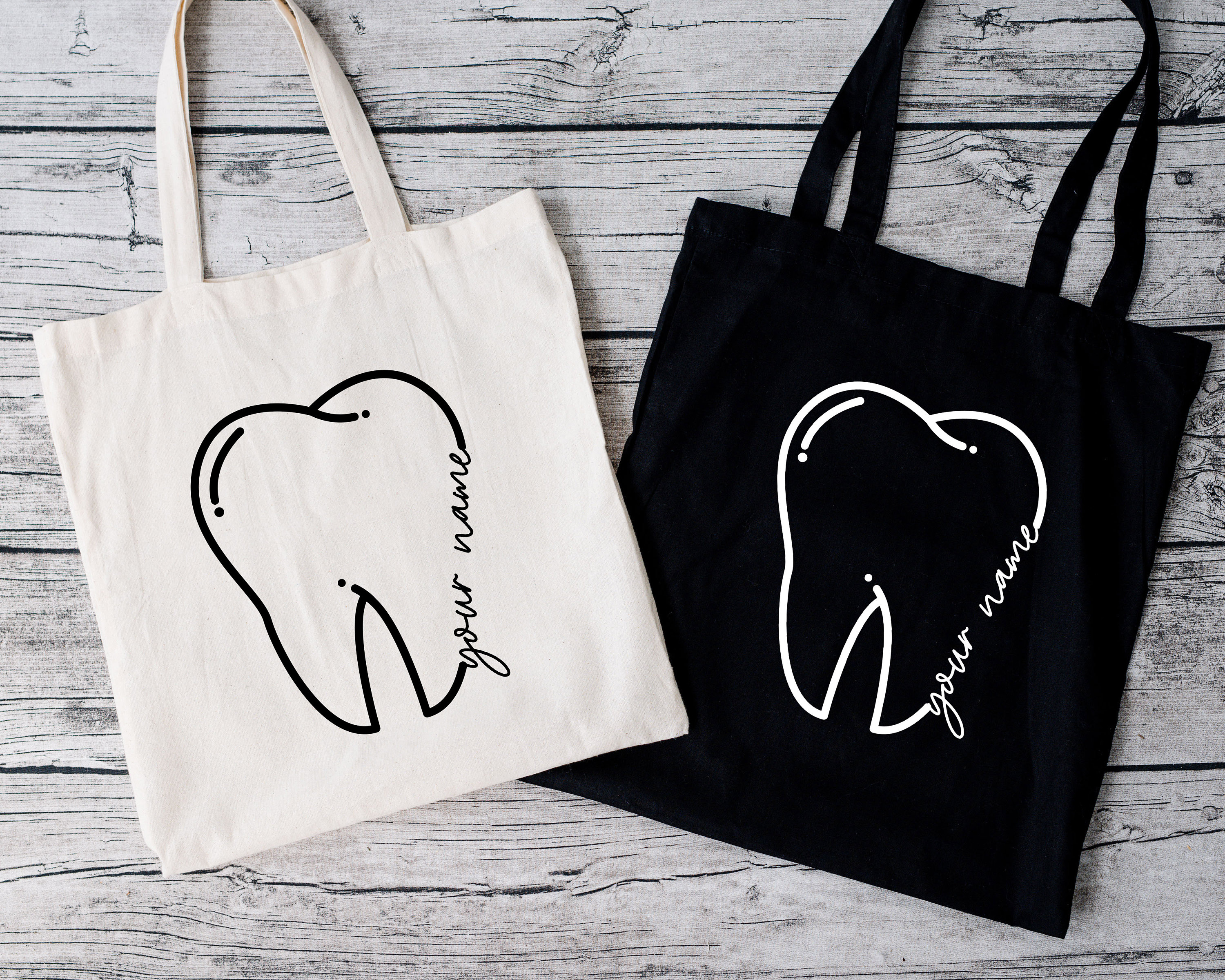 Dentist Custom Tote, Dentist Personalized Tote, Tooth Tote, Cute Tooth ...