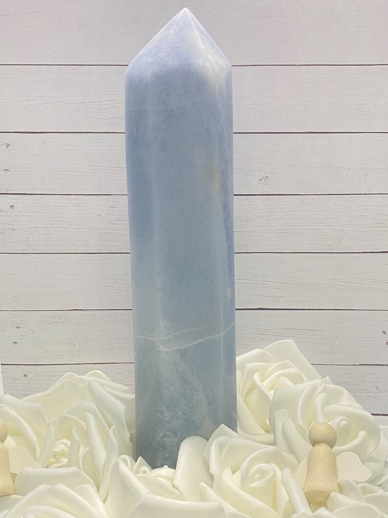 Large Angelic Blue Calcite Tower - Etsy