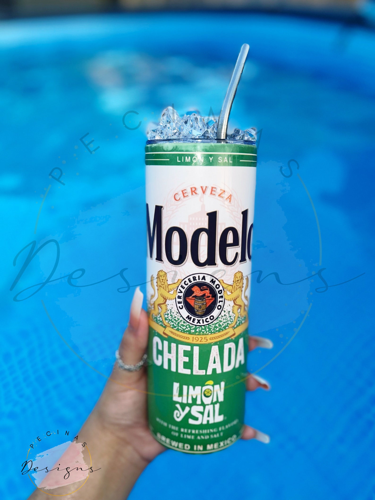 Modelo Limon Y Sal Tumbler | 20oz Tumbler | Acrylic Fake Ice | Modelo ...