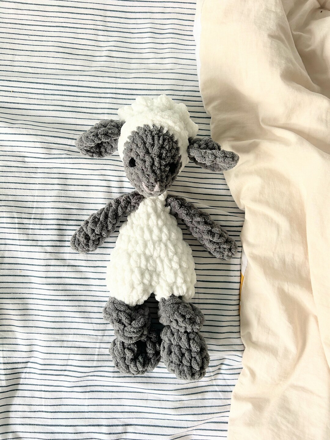 Lamb Snuggler / Knotted Lovey / Lamb Lovey / Baby Shower Gift / Lamb ...