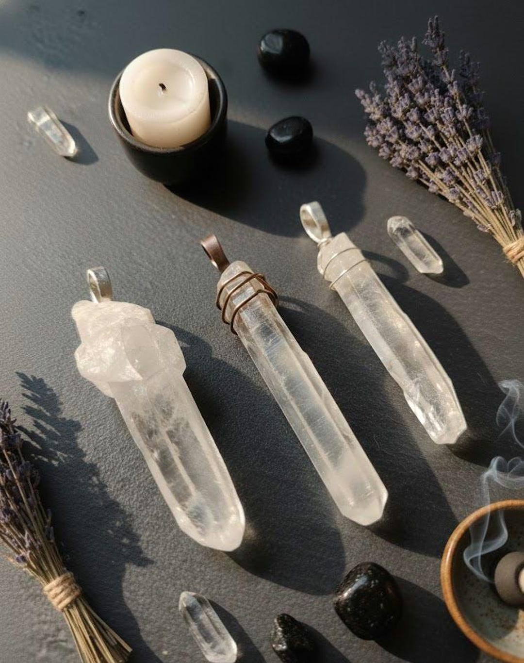 Crystal Point Pendants - Etsy