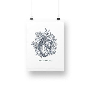 Heart Anatomy Art, Digital Download, Anatomy Poster, Neutral Wall Art ...