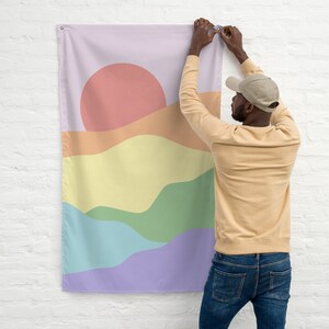 Subtle LGBTQ Rainbow Desert Flag Gift for LGBT Gay Lesbian Bisexual ...