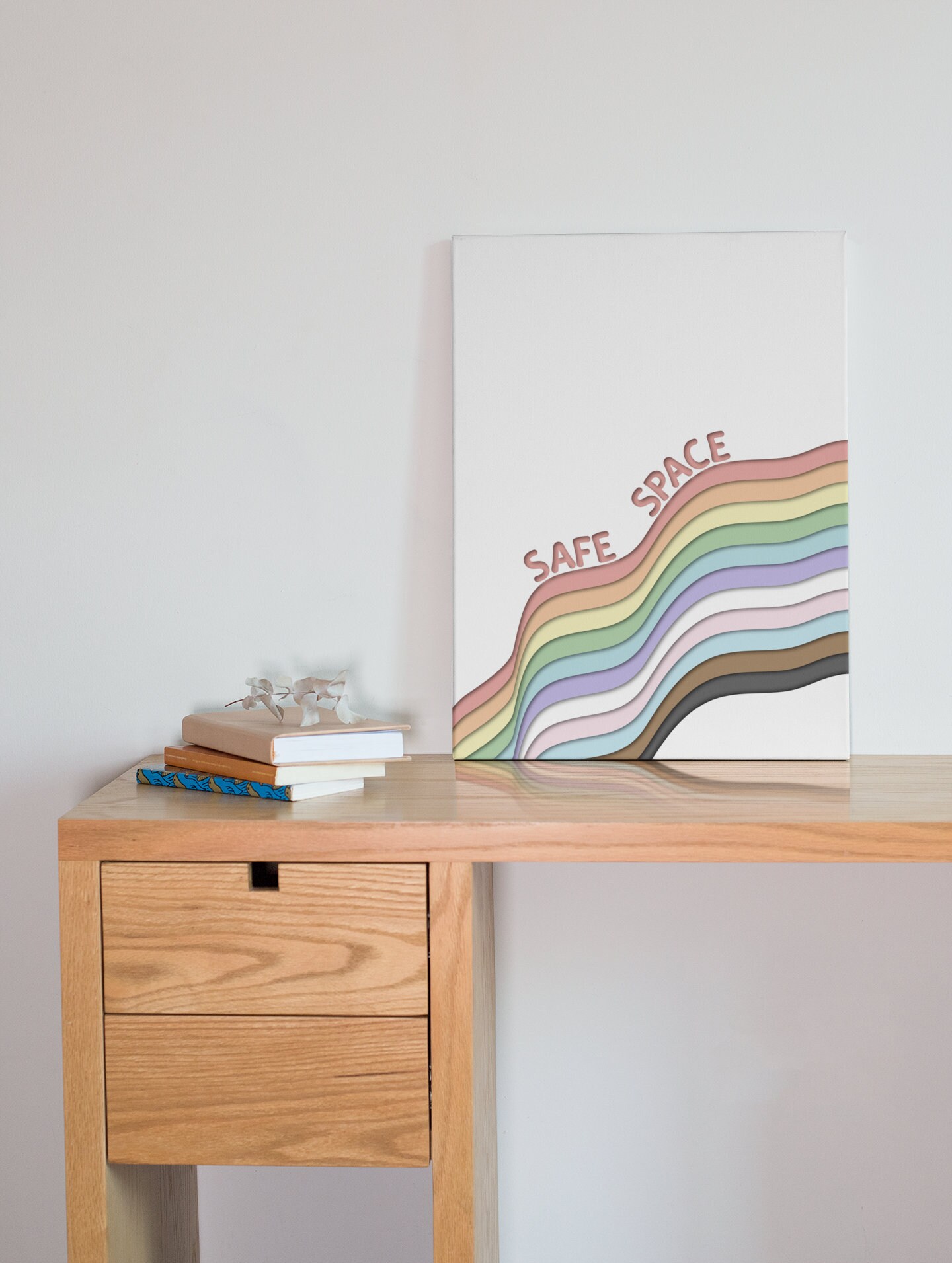 Safe Space Poster Wall Art Subtle Gift for LGBTQ Gay Lesbian Bi ...