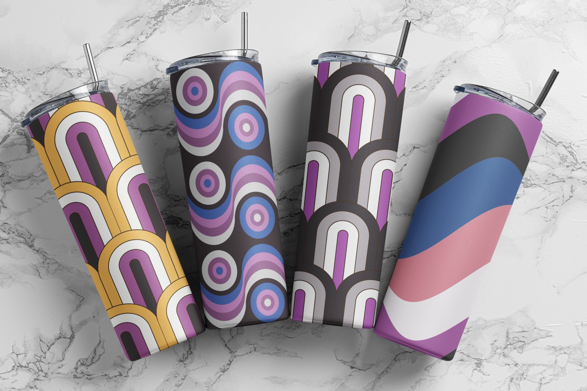 Subtle Asexual Flag Tumbler Asexual Pride Accessory Discreet - Etsy