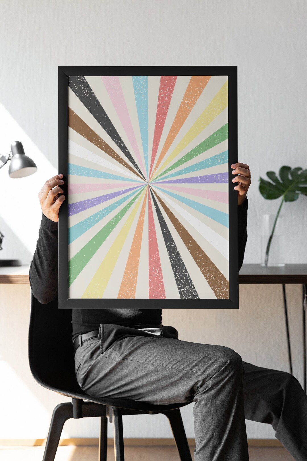 Subtle Rainbow Wall Art LGBTQ Gift for LGBT Gay Lesbian Bisexual ...