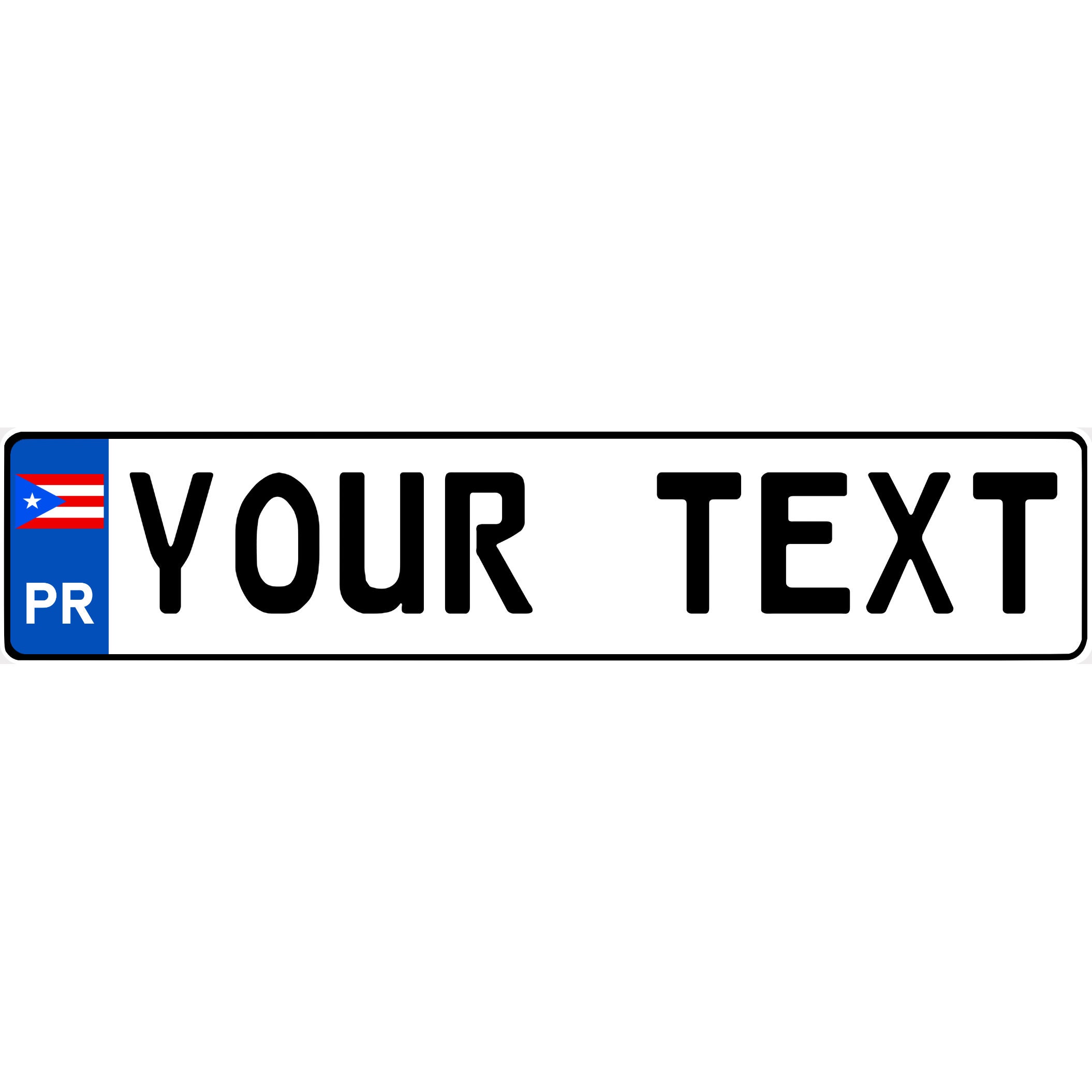Puerto Rico Euro Style License Plate - Etsy