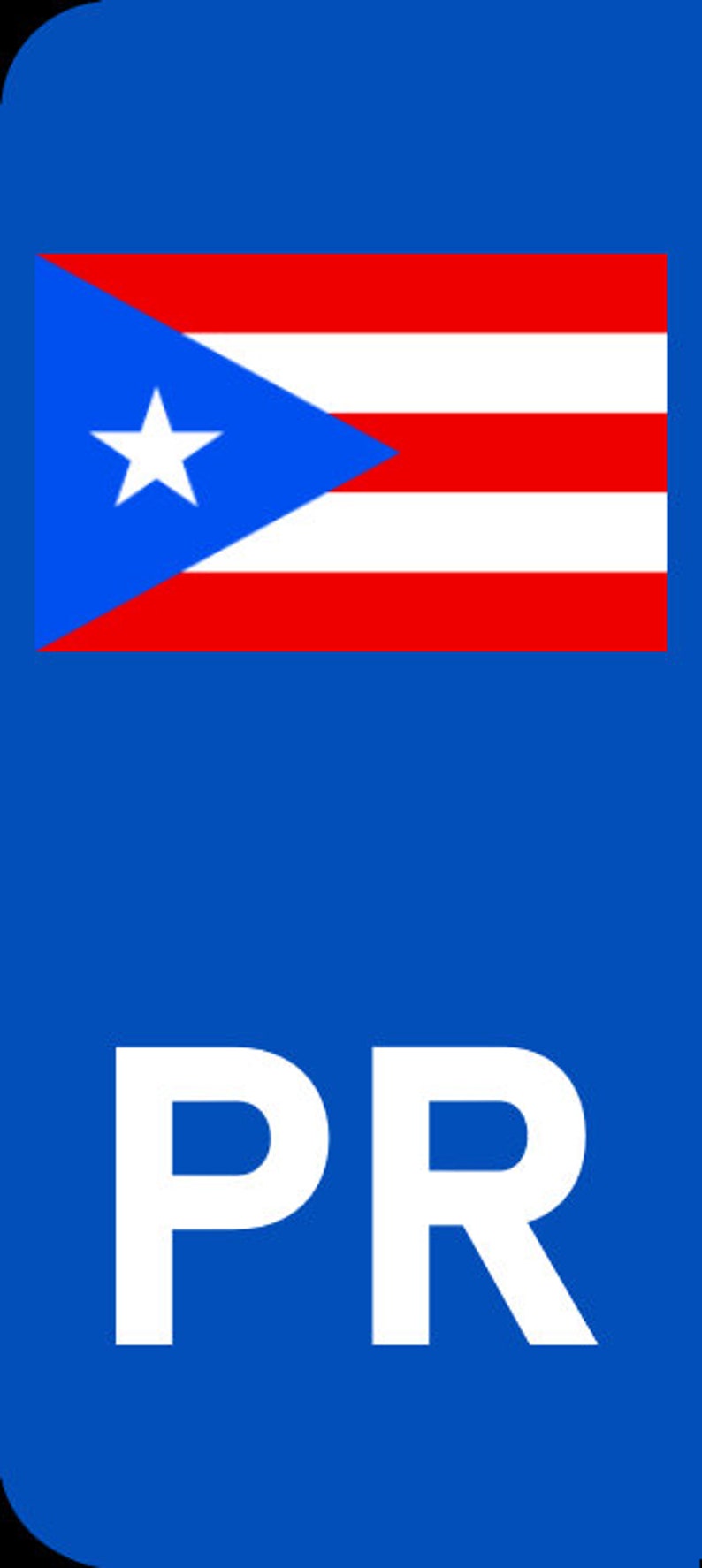 Puerto Rico Euro Style License Plate - Etsy