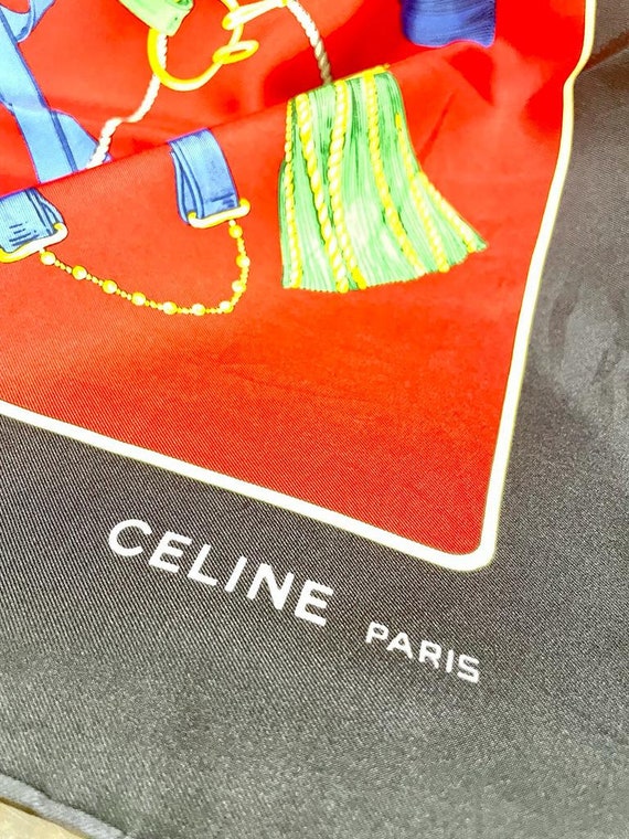 CELINE PARIS Vintage Silk Scarf - Gem