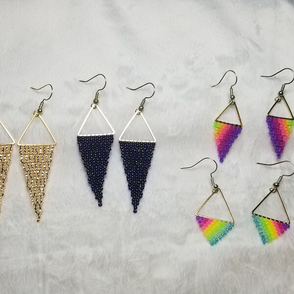Beaded Earrings Native - Etsy