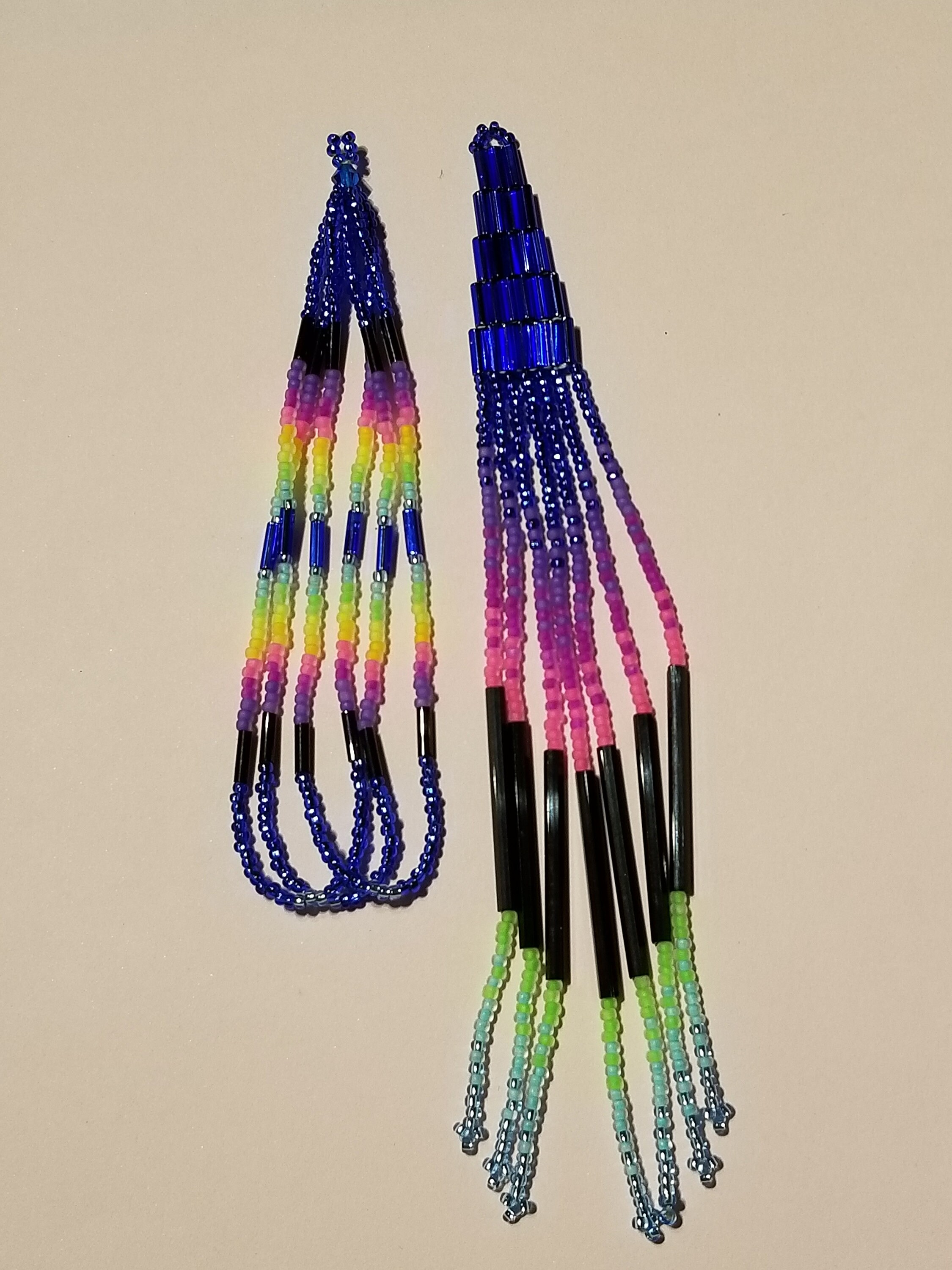 Matte Neon Ombre Native American Beaded Handwoven Jewelry, Indigenous ...