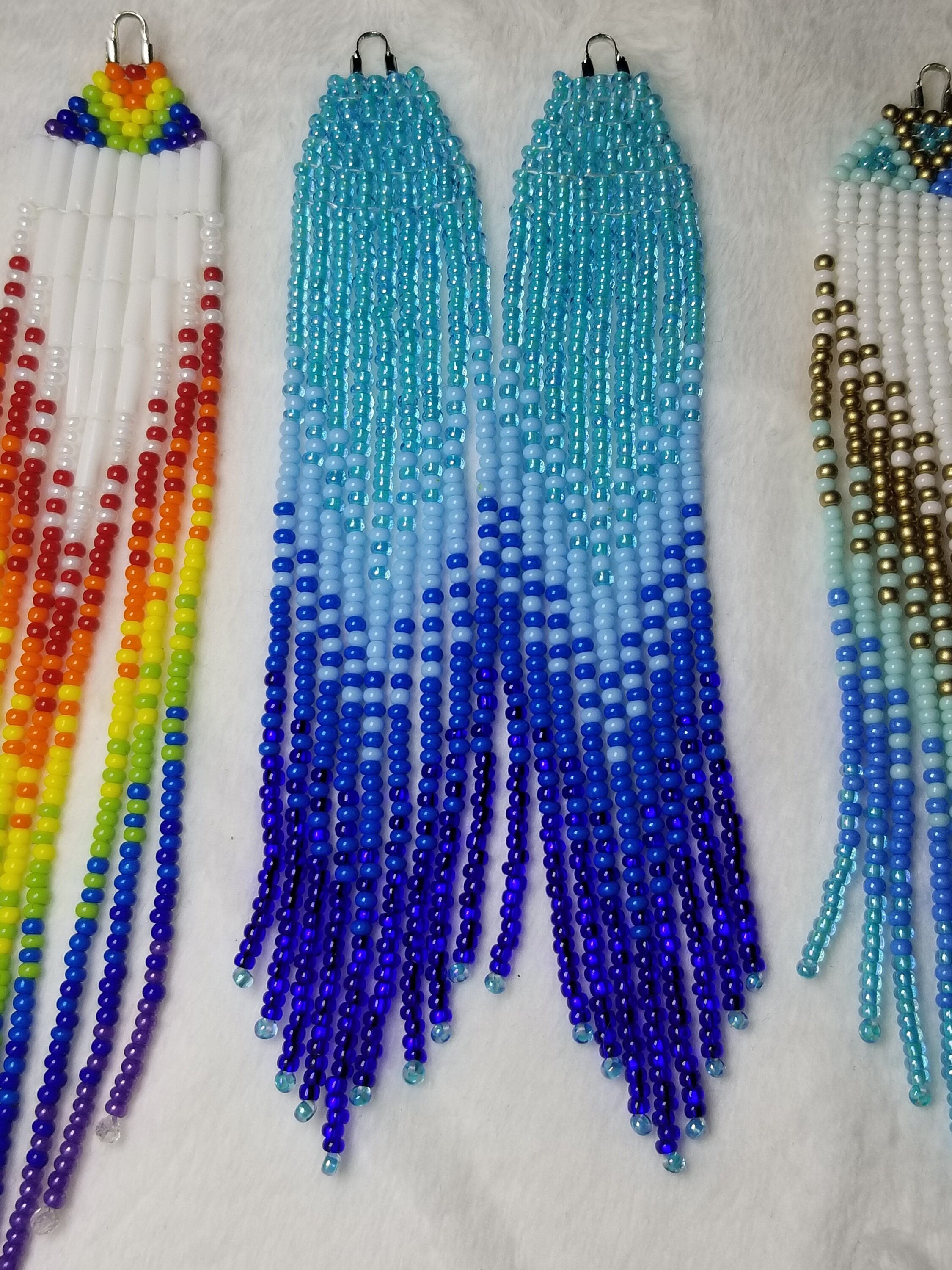 Long Native American Beaded Handwoven Jewelry, Indigenous Beadwork ...