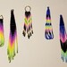 Matte Neon Ombre Native American Beaded Handwoven Jewelry, Indigenous ...