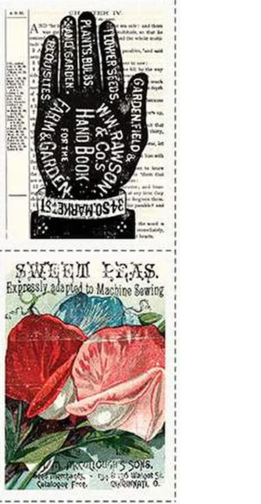Seed Catalog Patch Panel, Sewing Seeds III by J Wecker Frisch for Riley ...