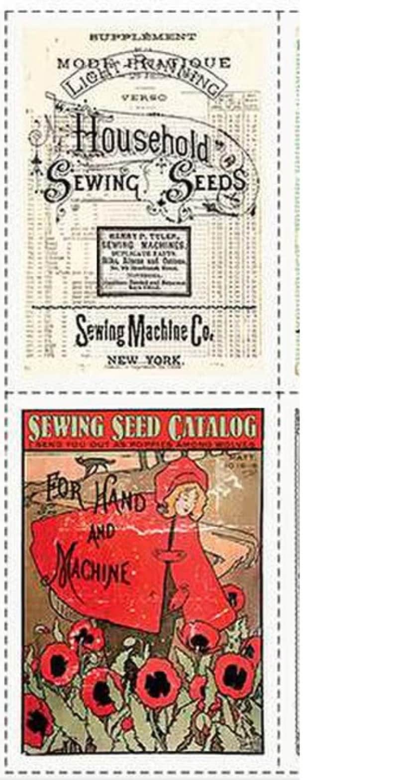Seed Catalog Patch Panel, Sewing Seeds III by J Wecker Frisch for Riley ...