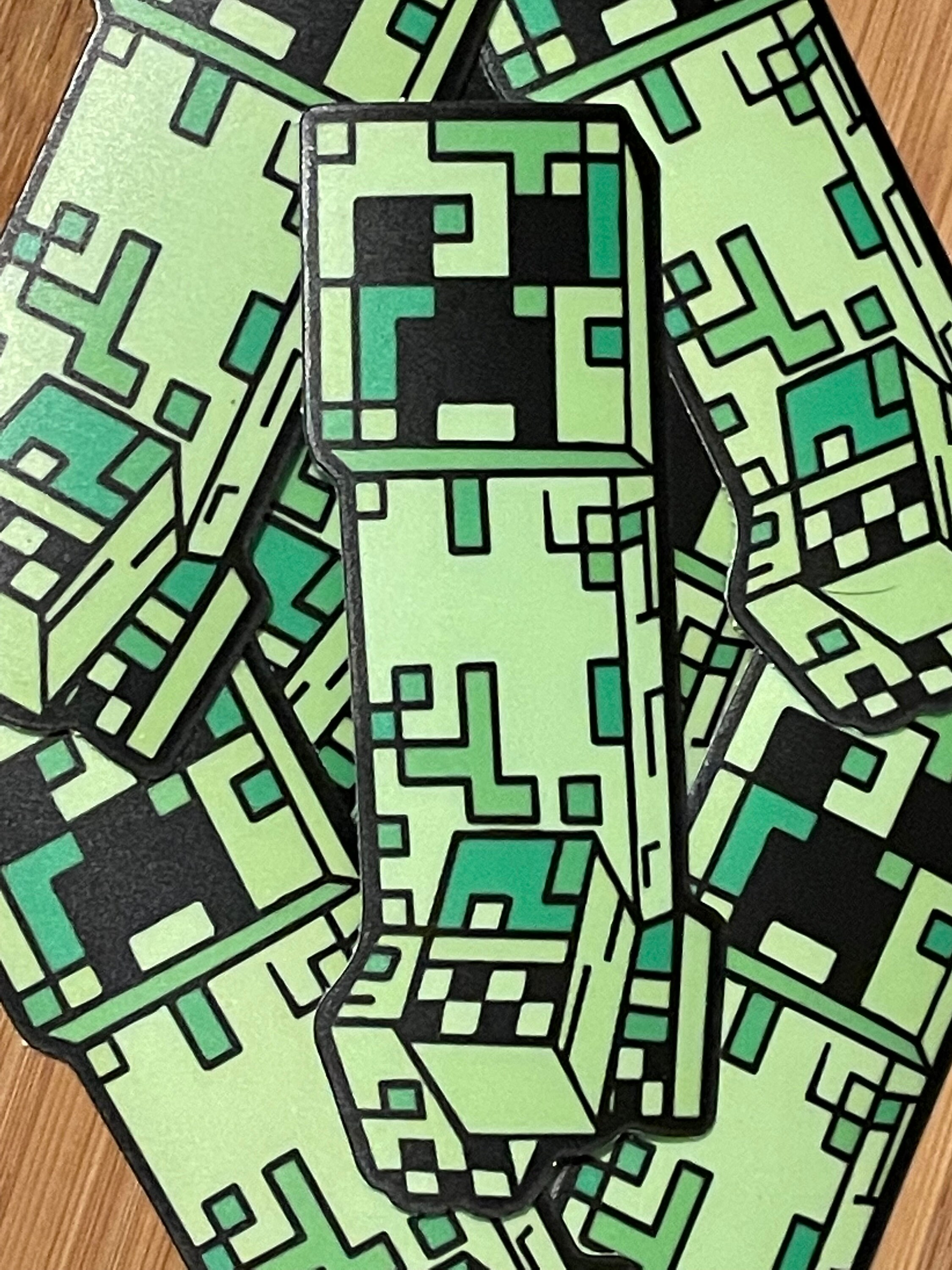 Minecraft Creeper Glow-in-the-dark Sticker - Etsy
