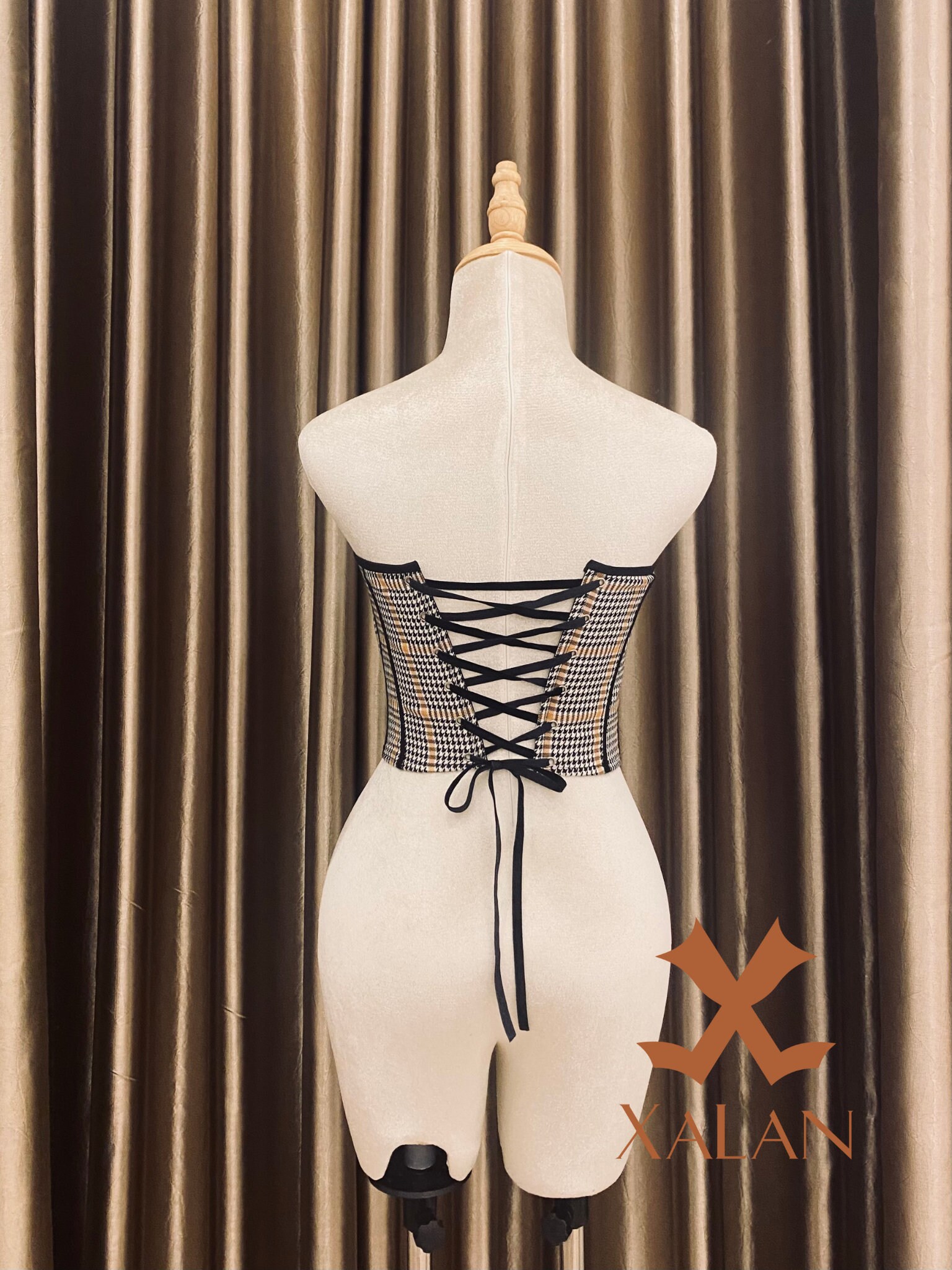 French Style Cupped Zipped Lace up Corset With Skirt. - Etsy