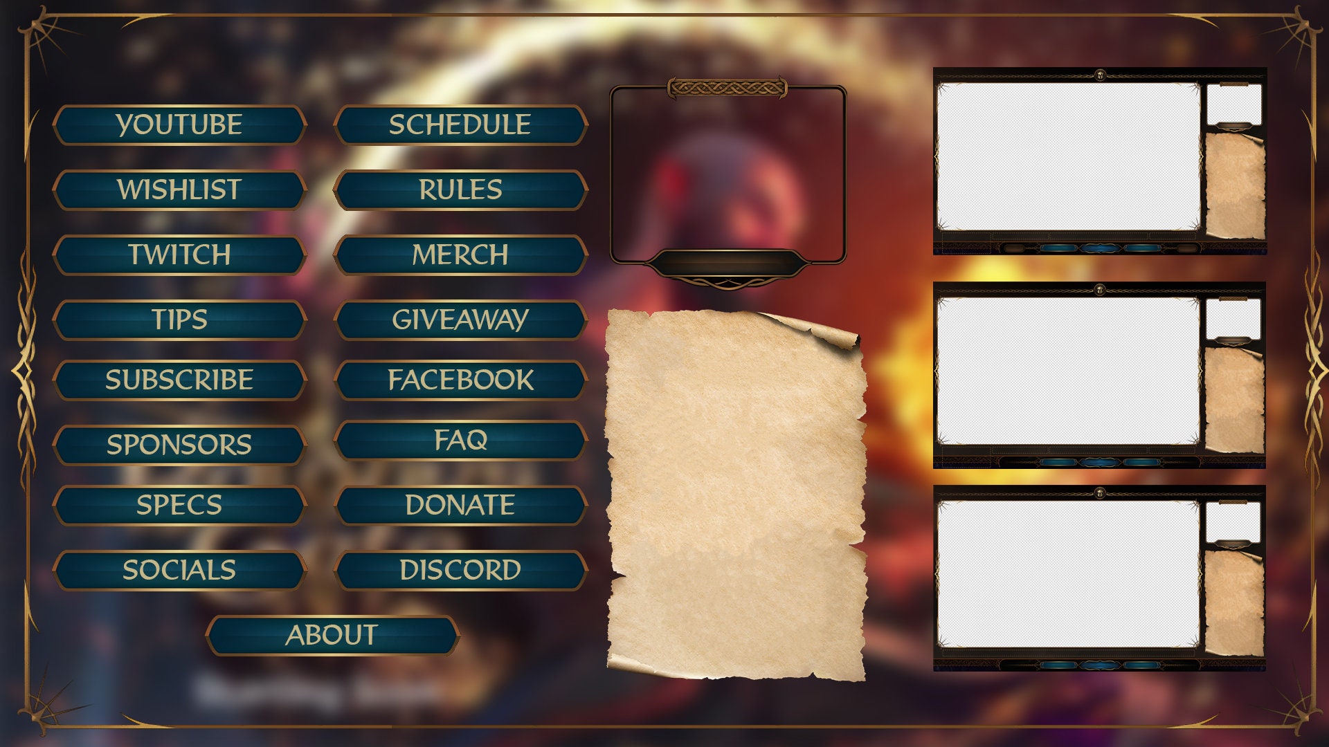Baldur's Gate 3 Stream Overlay: Complete Twitch Package (streamlabs) - Etsy