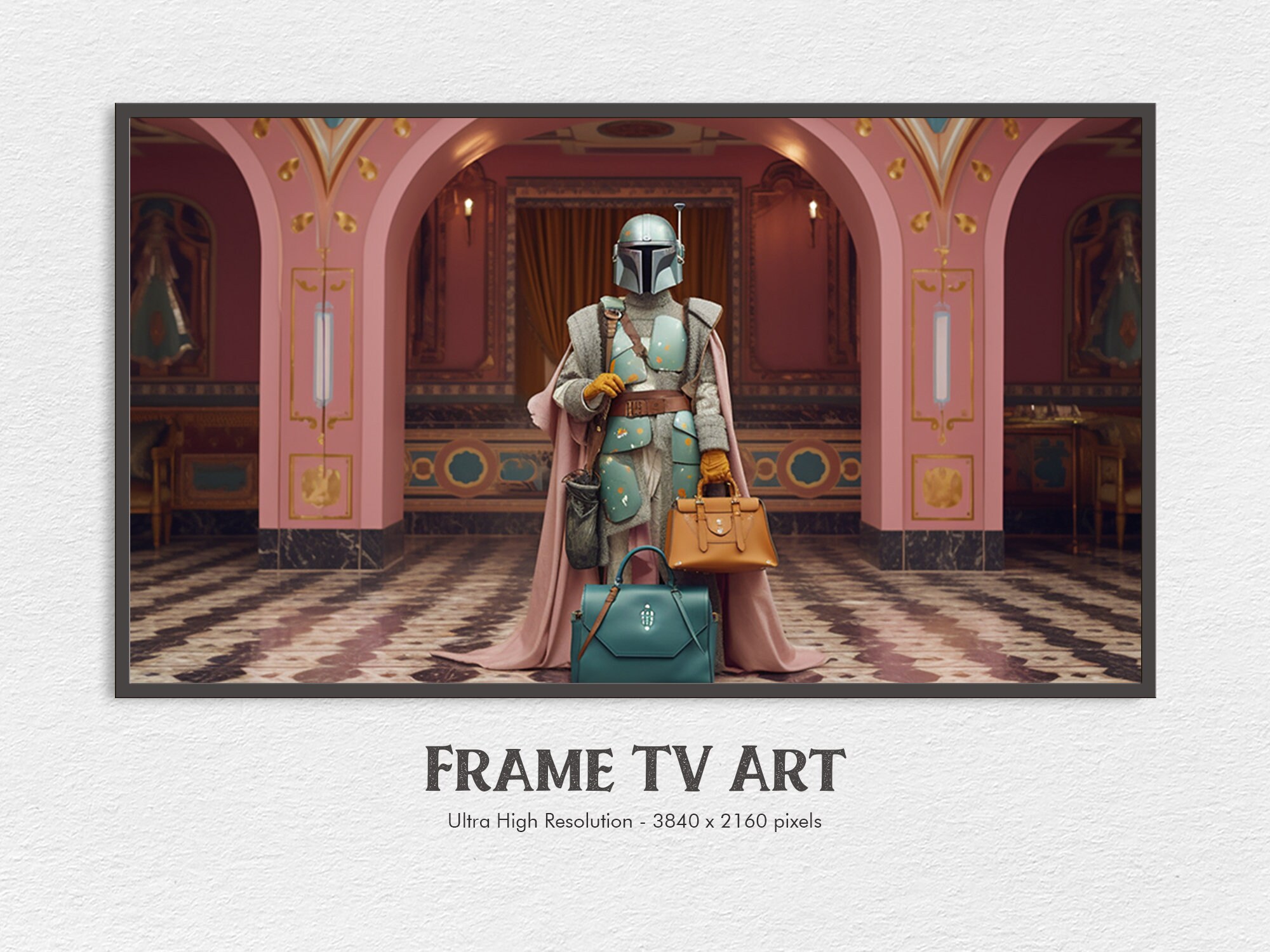 Samsung Frame TV Art the Mandalorian Star Wars Wes Anderson Style Patel ...