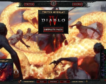 NEW Diablo 4 Twitch Stream Overlay Mega Pack Overlay Stream Pack for ...