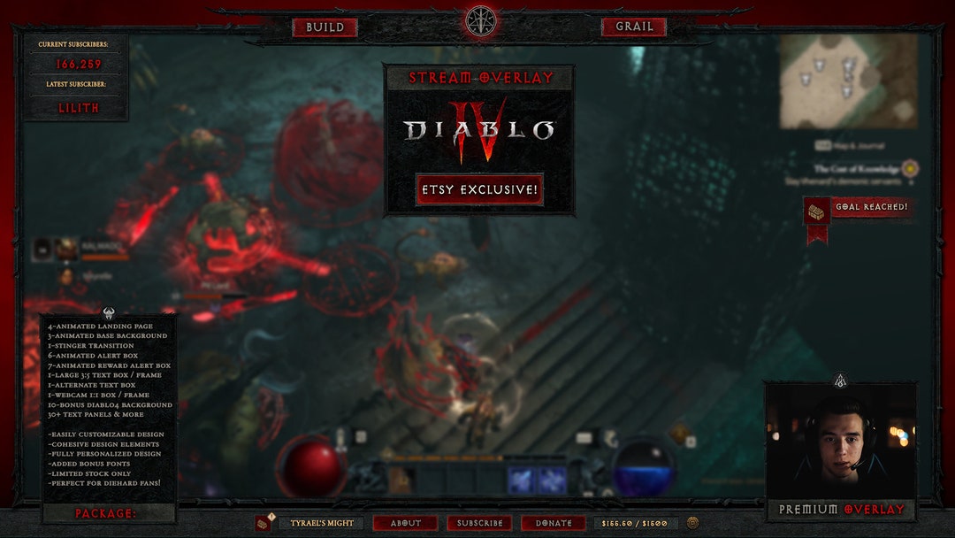 Diablo 4 Twitch Stream Overlay | Mega Pack | Overlay Stream Pack - Made ...