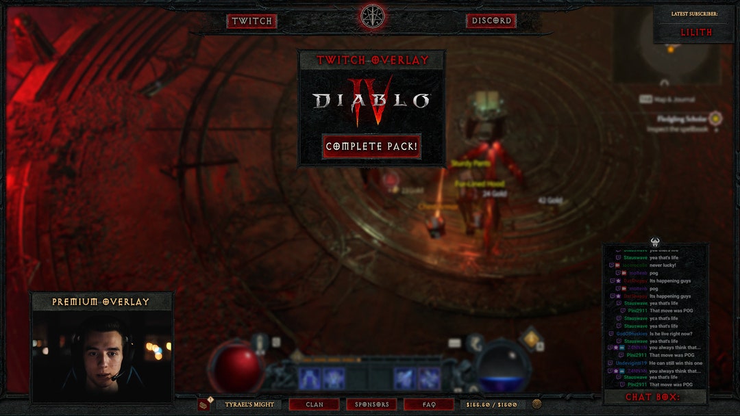 NEW! Diablo 4 Twitch Stream Overlay | Mega Pack | Overlay Stream Pack ...
