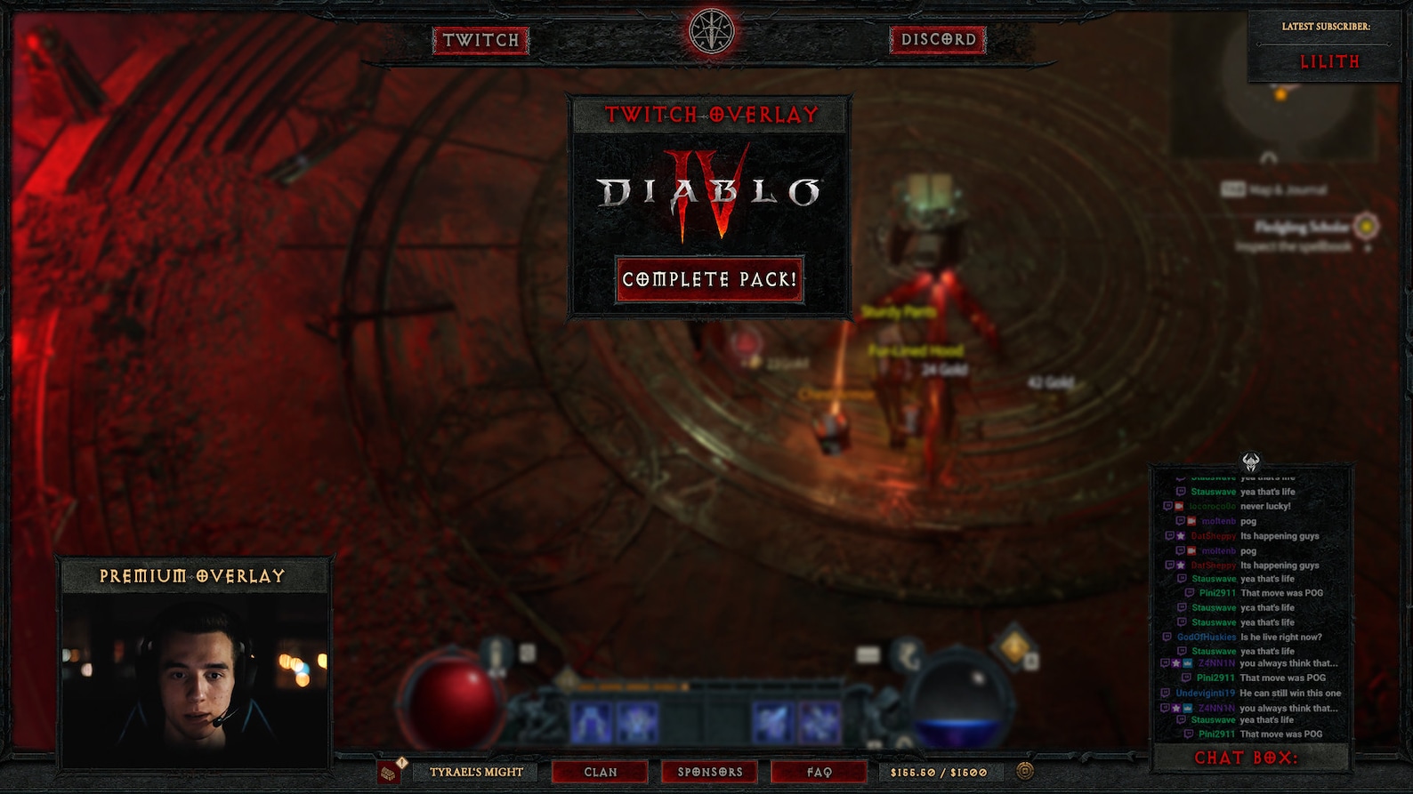 NEW! Diablo 4 Twitch Stream Overlay | Mega Pack | Overlay Stream Pack ...