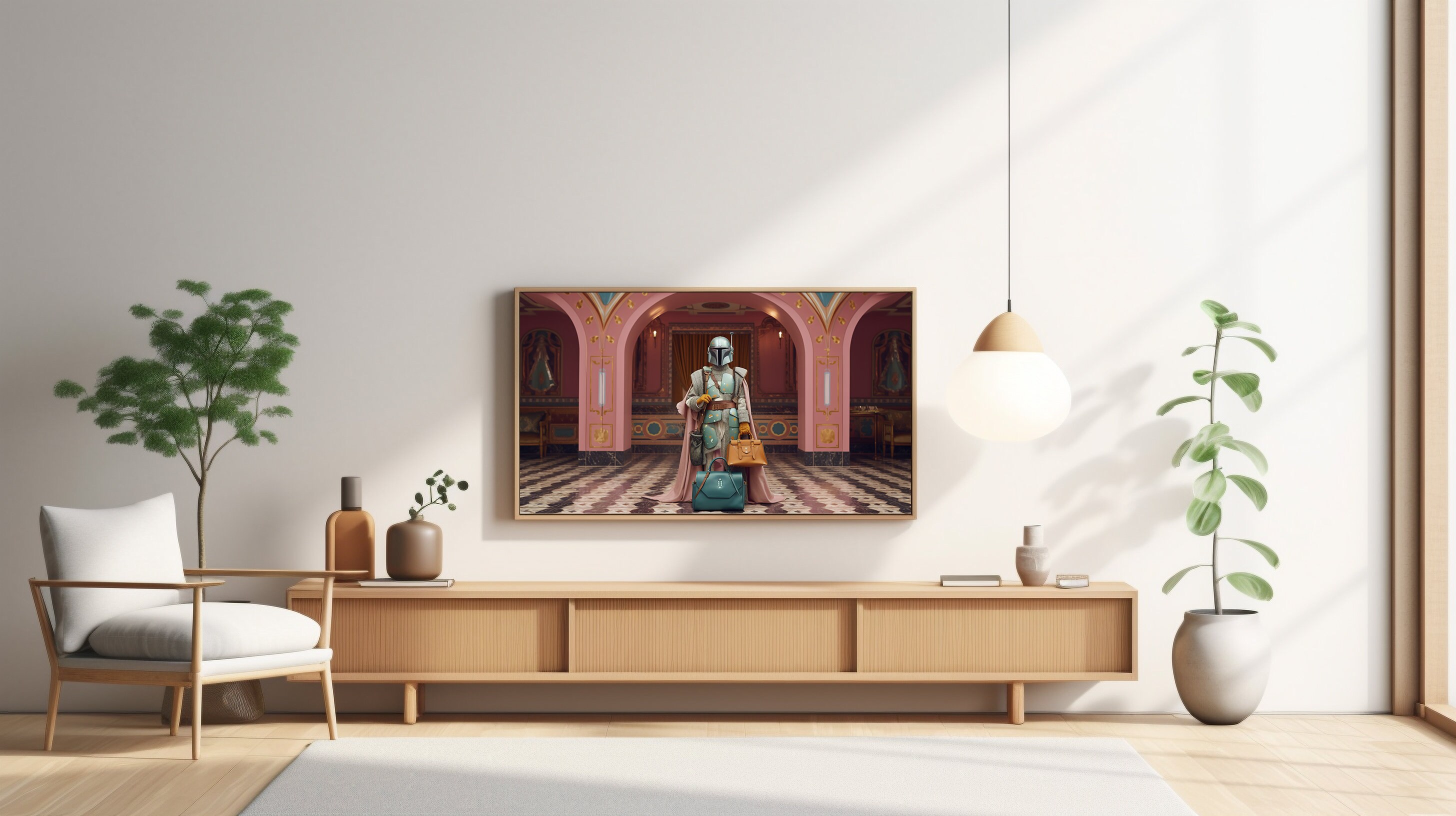 Samsung Frame TV Art the Mandalorian Star Wars Wes Anderson Style Patel ...