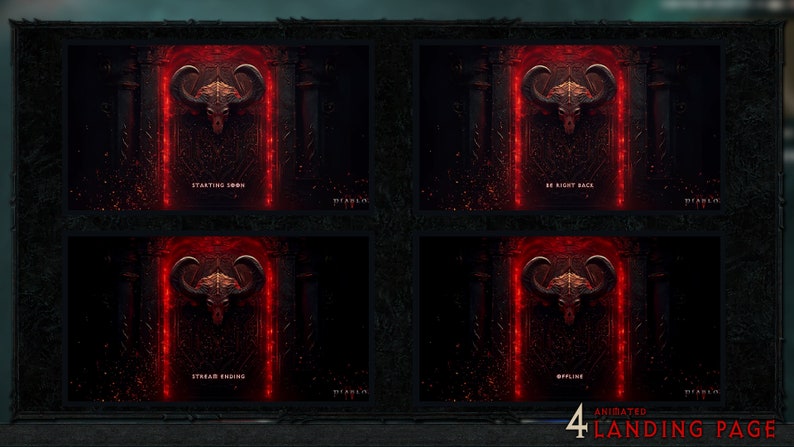 NEW! Diablo 4 Twitch Stream Overlay | Mega Pack | Overlay Stream Pack ...