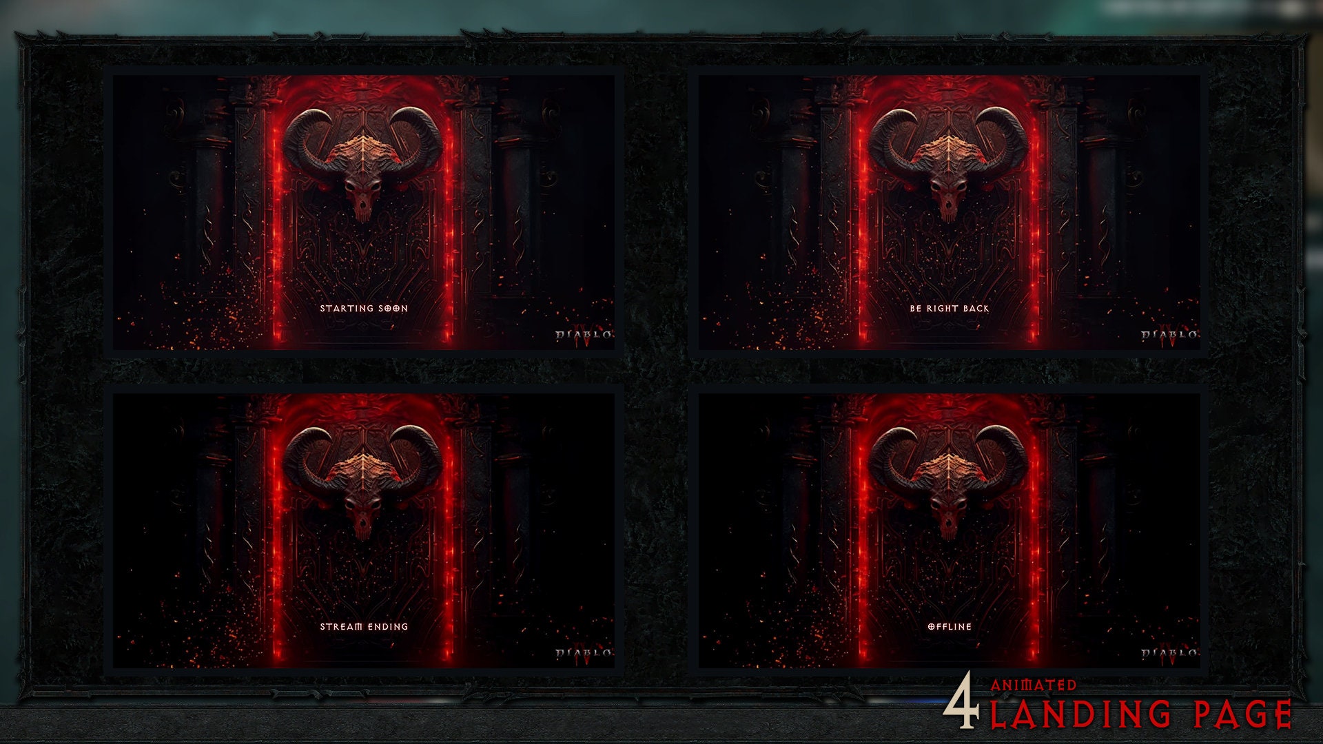 NEW Diablo 4 Twitch Stream Overlay Mega Pack Overlay Stream Pack for ...