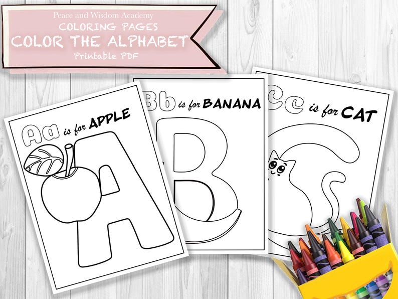 ABC Coloring Book for Kids – Fun Alphabet Coloring Pages With Animals ...