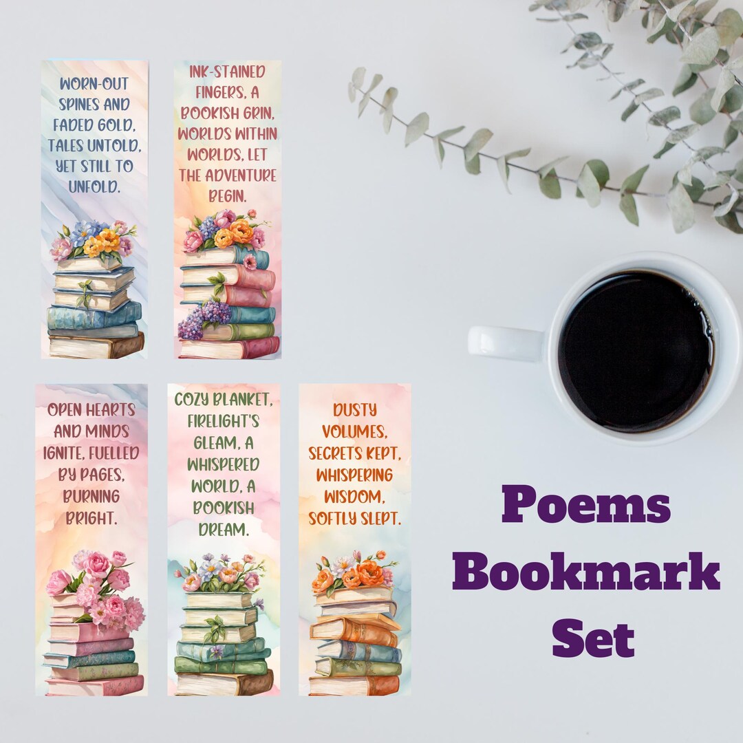Double-sided Laminated Bookmarks-poems - Etsy
