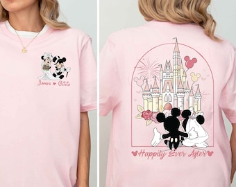 Two-sided Mickey Minnie Couple Disney Wedding Happily Ever After Sweat ...