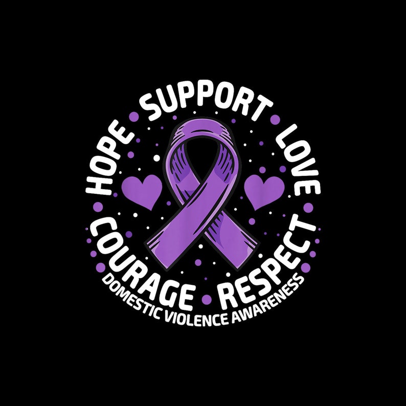 Domestic Violence Awareness LOVE SUPPORT Domestic Violence Digital PNG ...