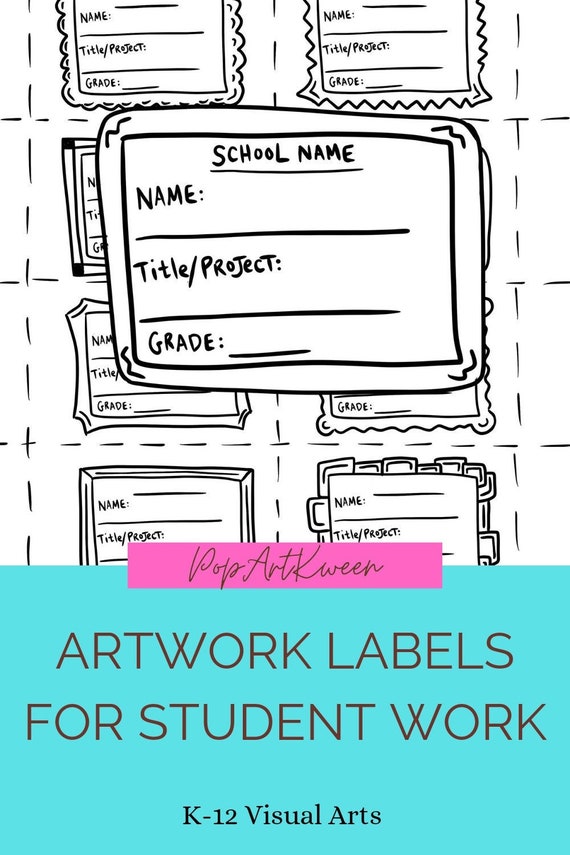 Student Artwork Labels - Etsy