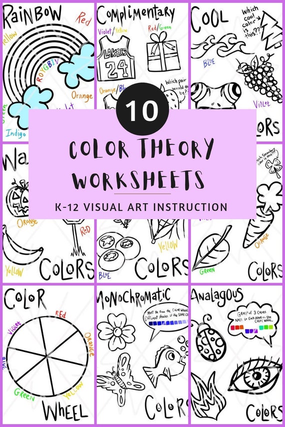 Color Theory Art Worksheet - Etsy