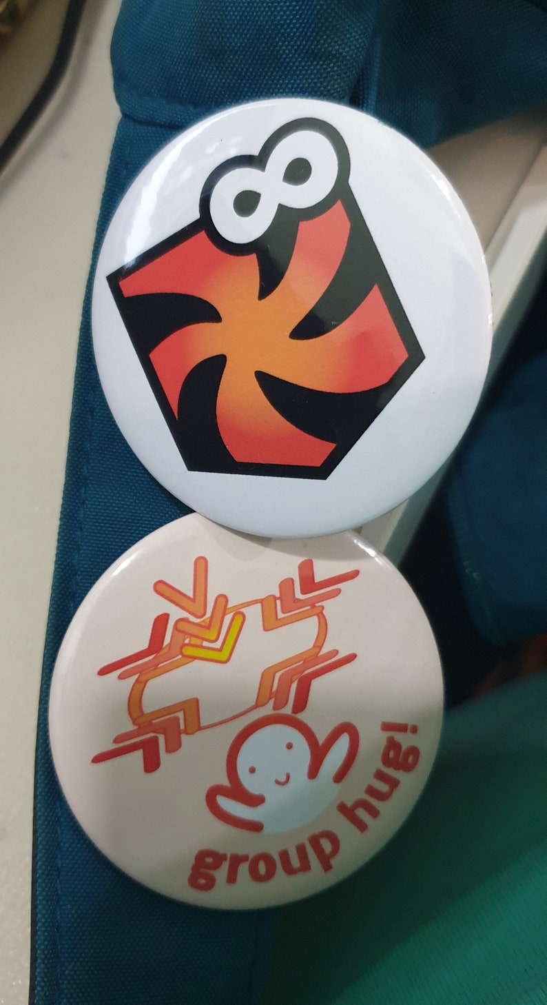 Vuln Stack And Group Hug 58mm Badge Etsy
