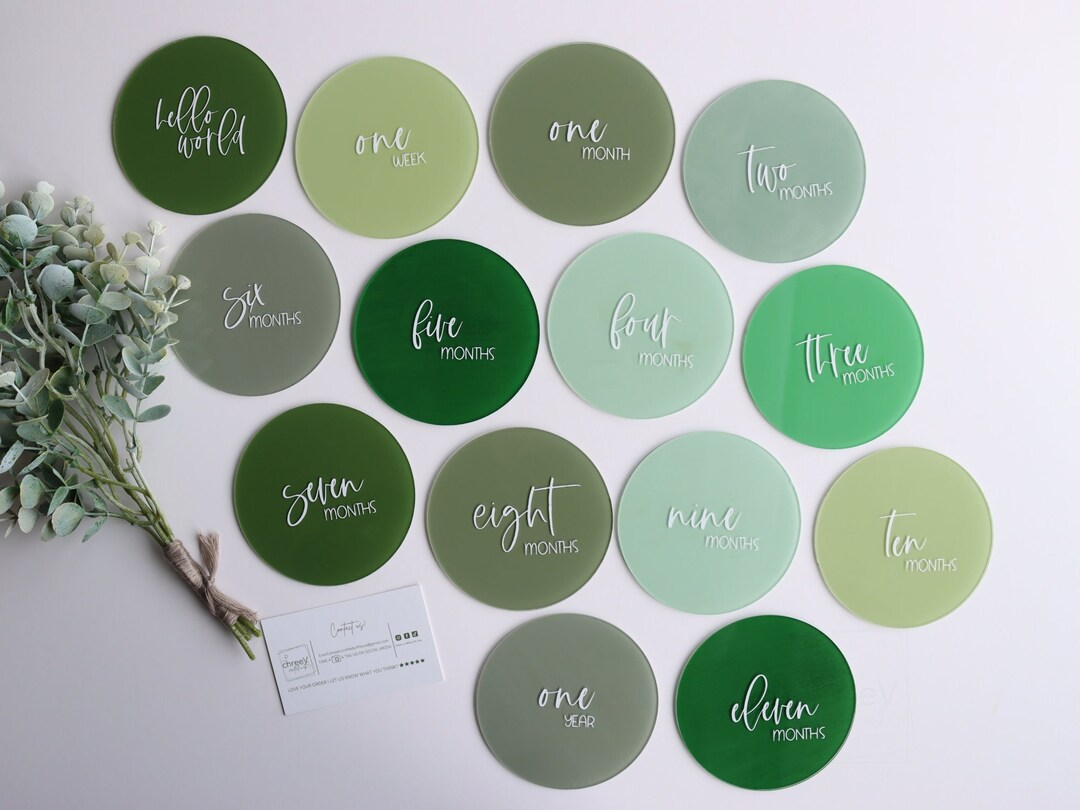 Milestone Disc Set Milestone acrylic 1st-year Milestone Baby Photo ...