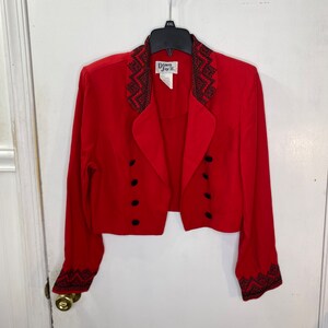 Vintage Dawn Joy 2 Cropped Blazer Jacket Womens Size 14 - Etsy