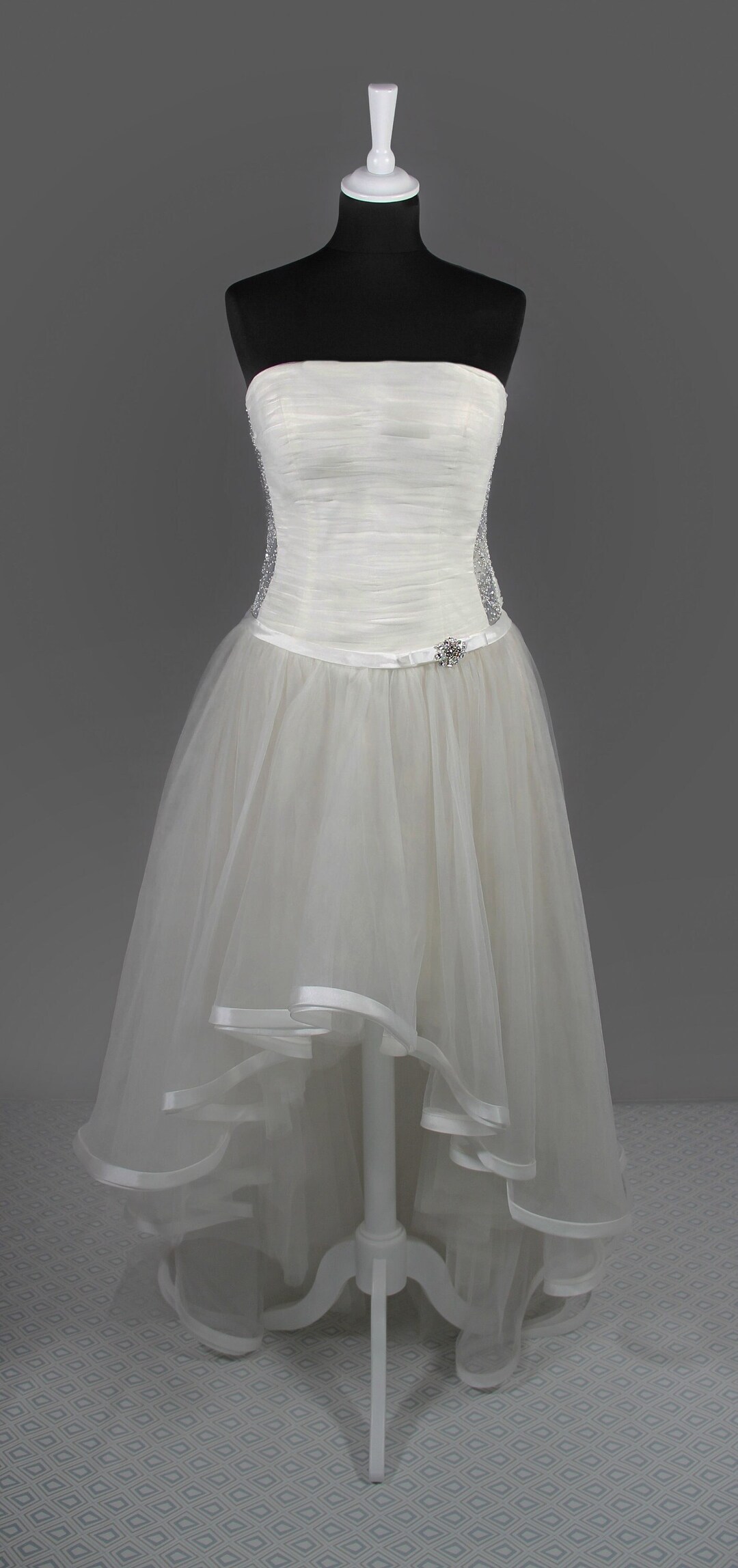 Wedding Dress by NICOLE SPOSE in Tulle, Short in Front and Long in Back ...
