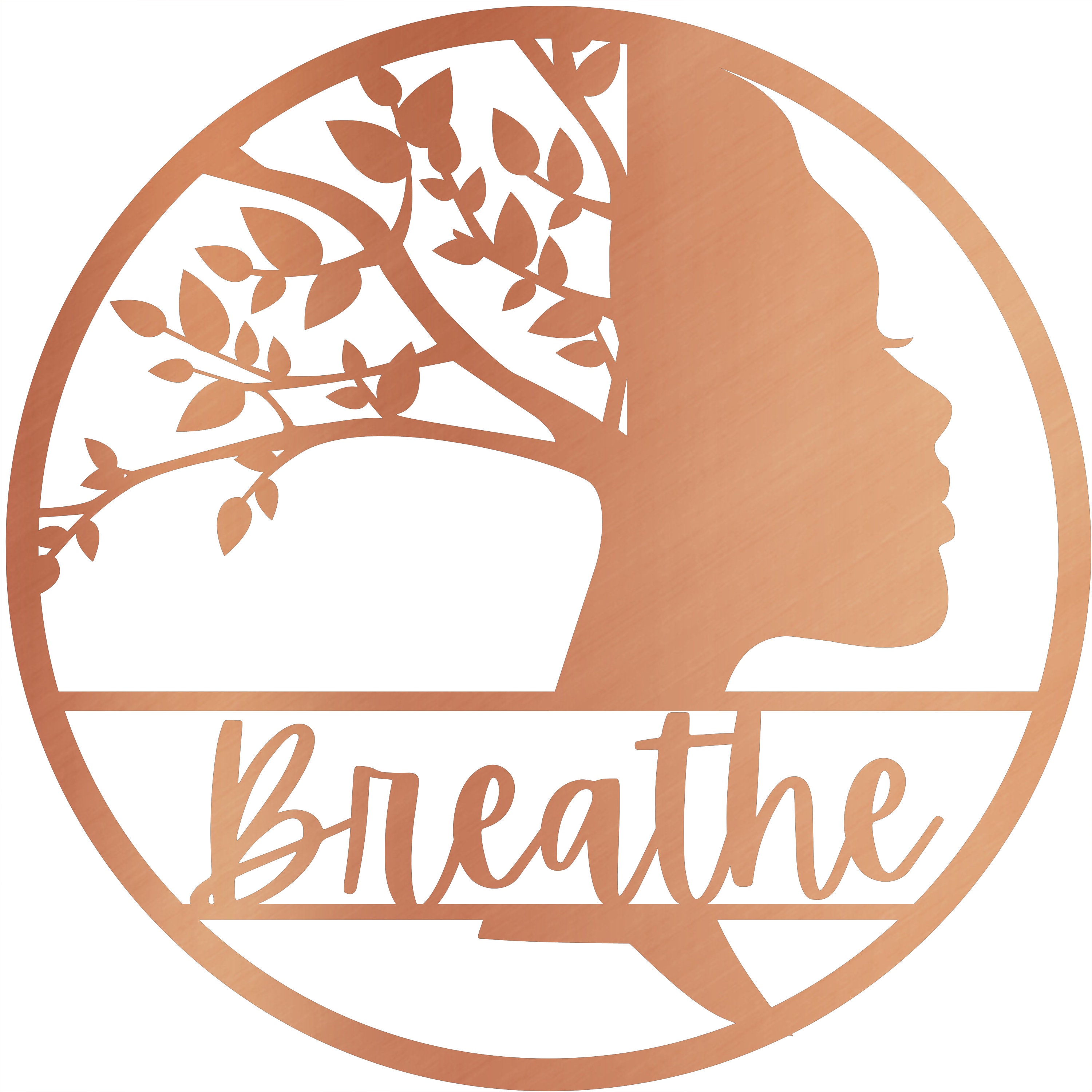 Breath Metal Word Sign Breath Word Sign Breath Word Script - Etsy