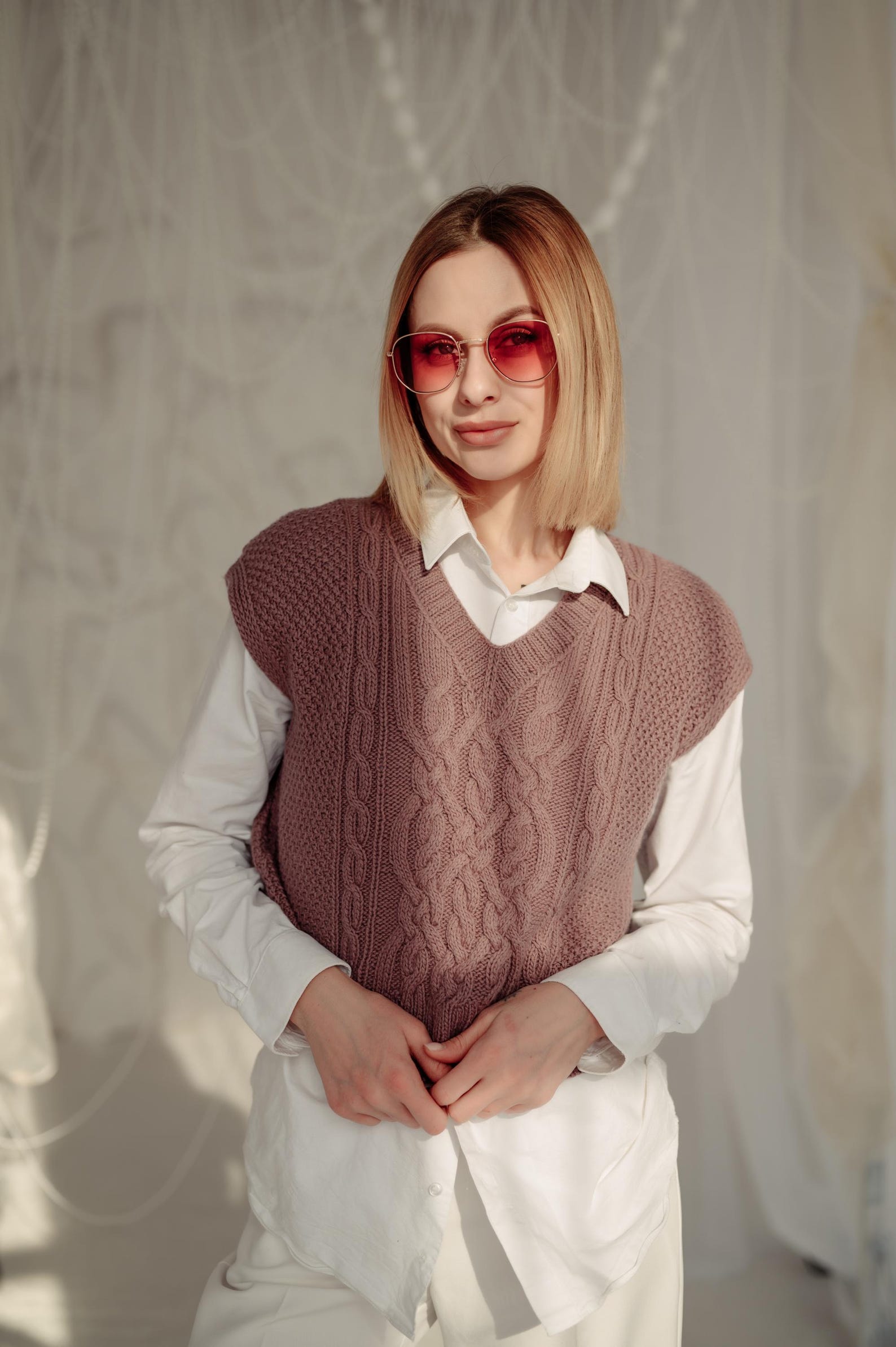 Knitted Vest, Wool Vest, Woman's Vest, Stylish Women's, Knitted Vest ...