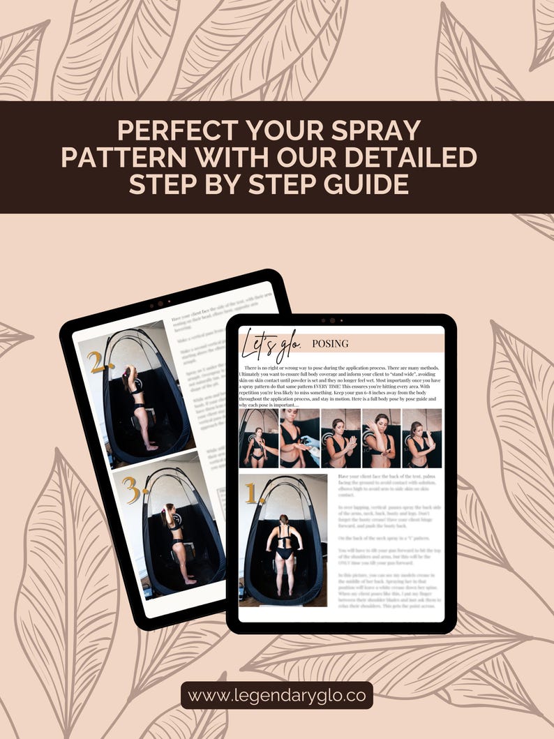 Spray Tan Posing Poster and Detailed Guide - Etsy